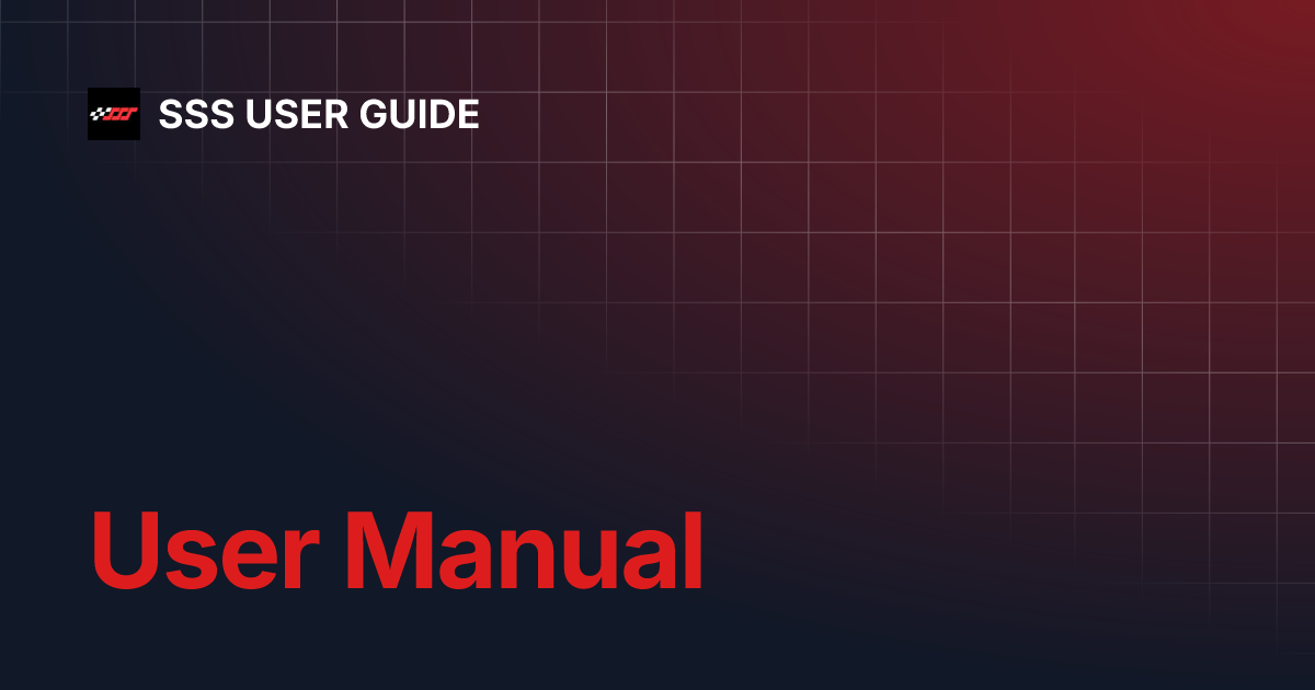 User Manual | SSS USER GUIDE